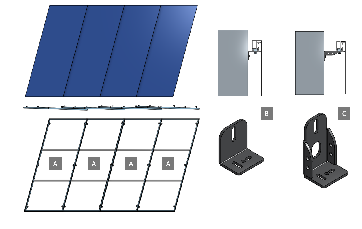 Finned Panel Wall with ADO-32-A4 Frames and Offset Brackets